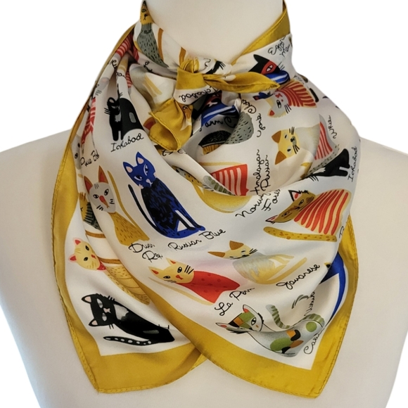 Beyond Adorable | Cat | Cat Print Scarf | Poshmark